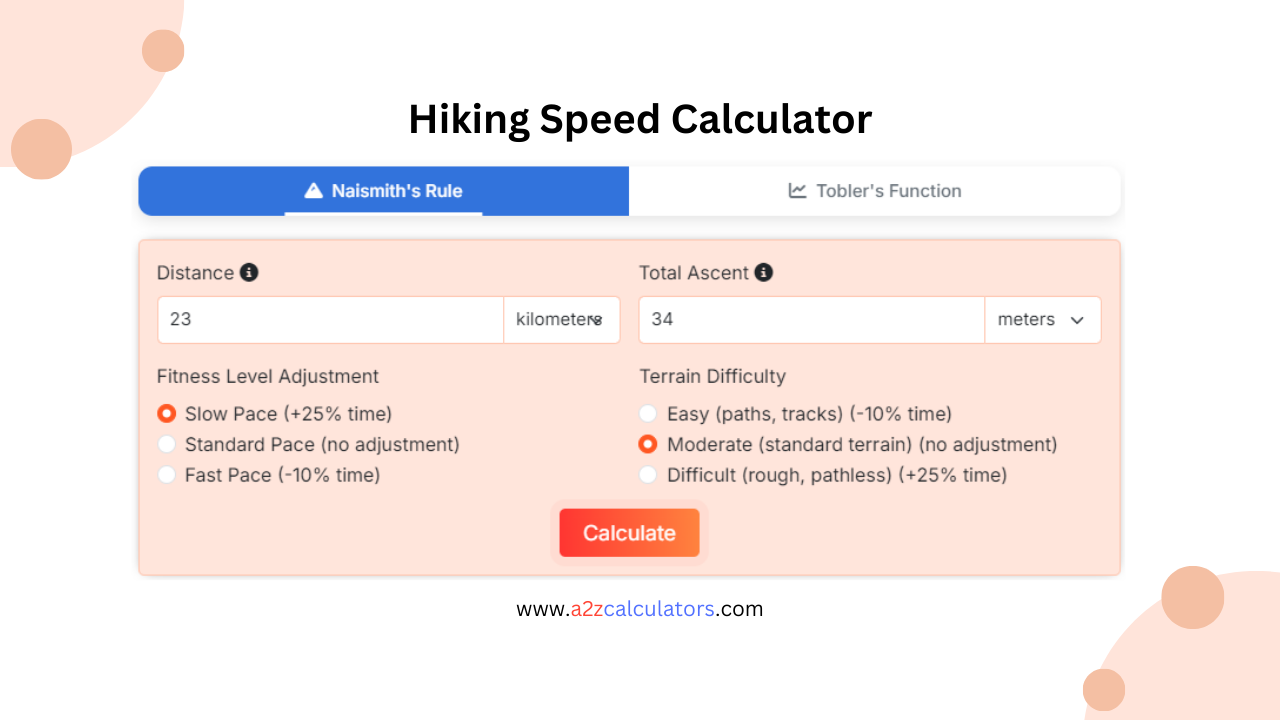 Hiking Speed Calculator