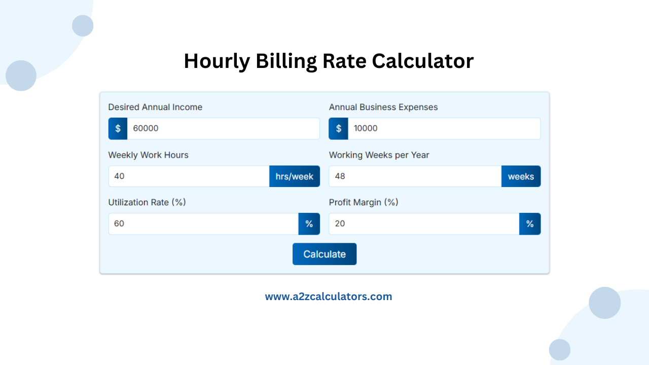 Hourly Billing Rate Calculator