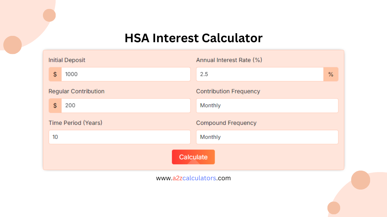 HSA Interest Calculator