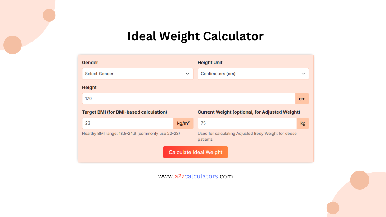 Ideal Weight Calculator