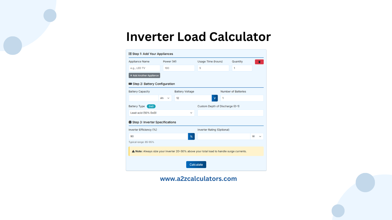 Inverter Load Calculator