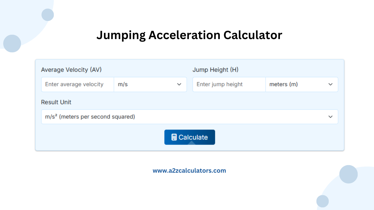 Jumping Acceleration Calculator