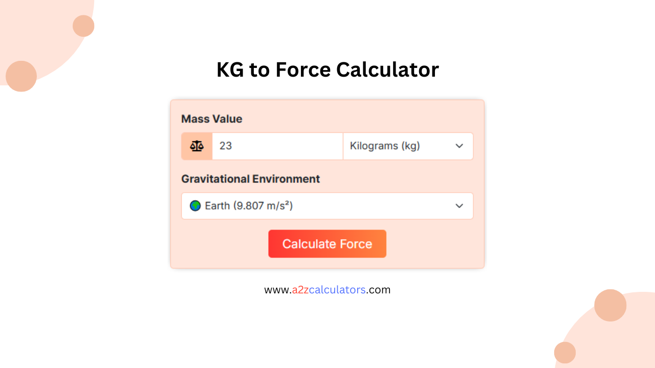 KG to Force Calculator