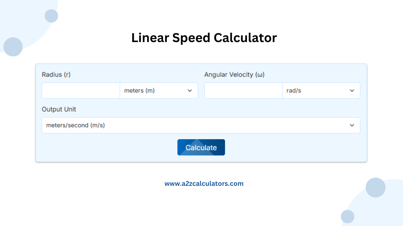 Linear Speed Calculator