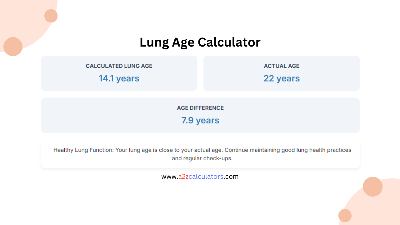 Lung Age Calculator