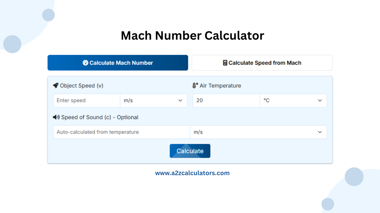 Mach Number Calculator