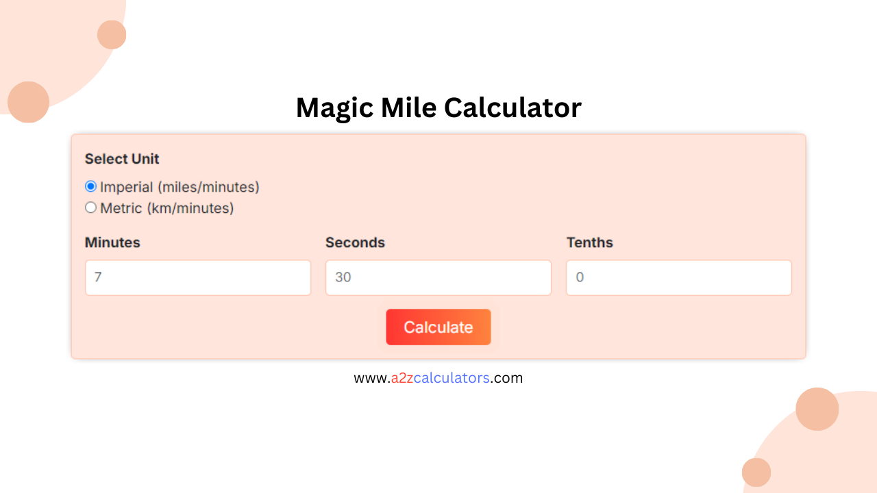 Magic Mile Calculator