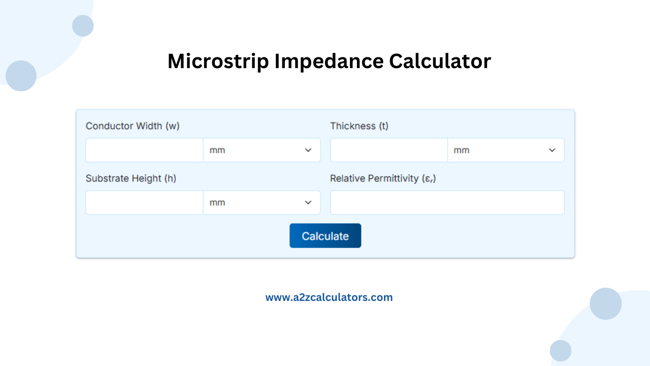 Microstrip Impedance Calculator