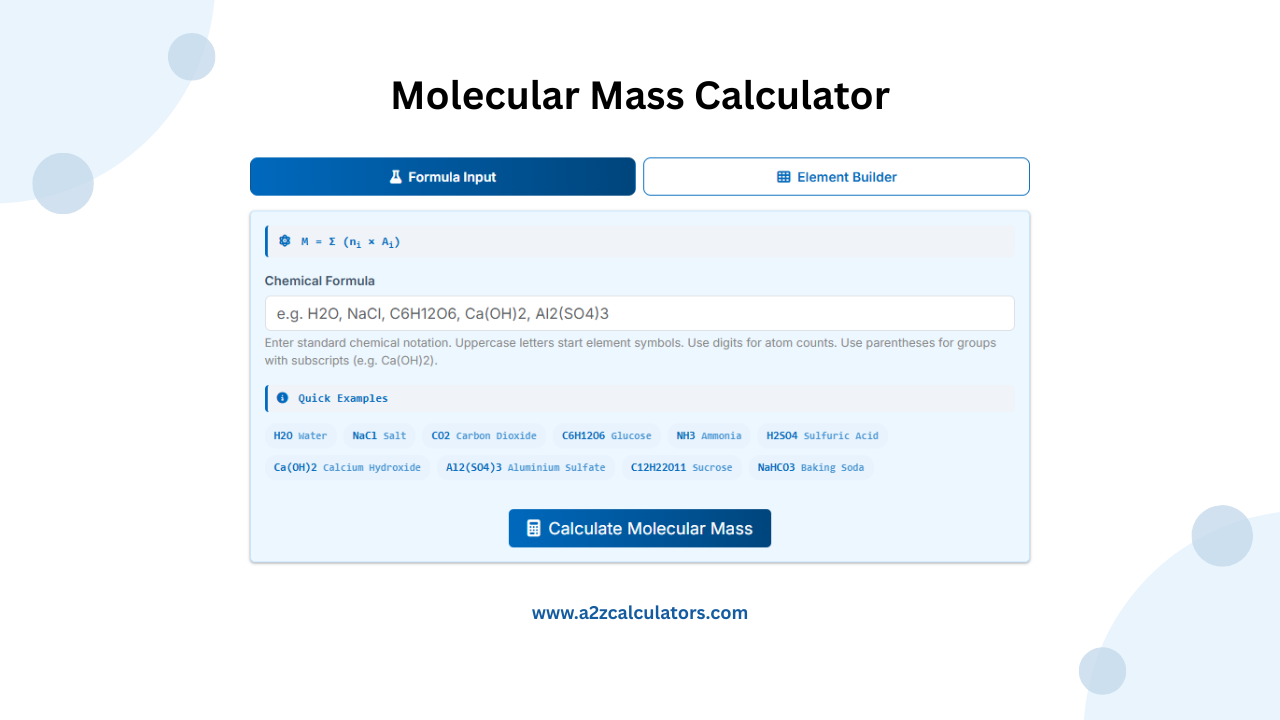 Molecular Mass Calculator