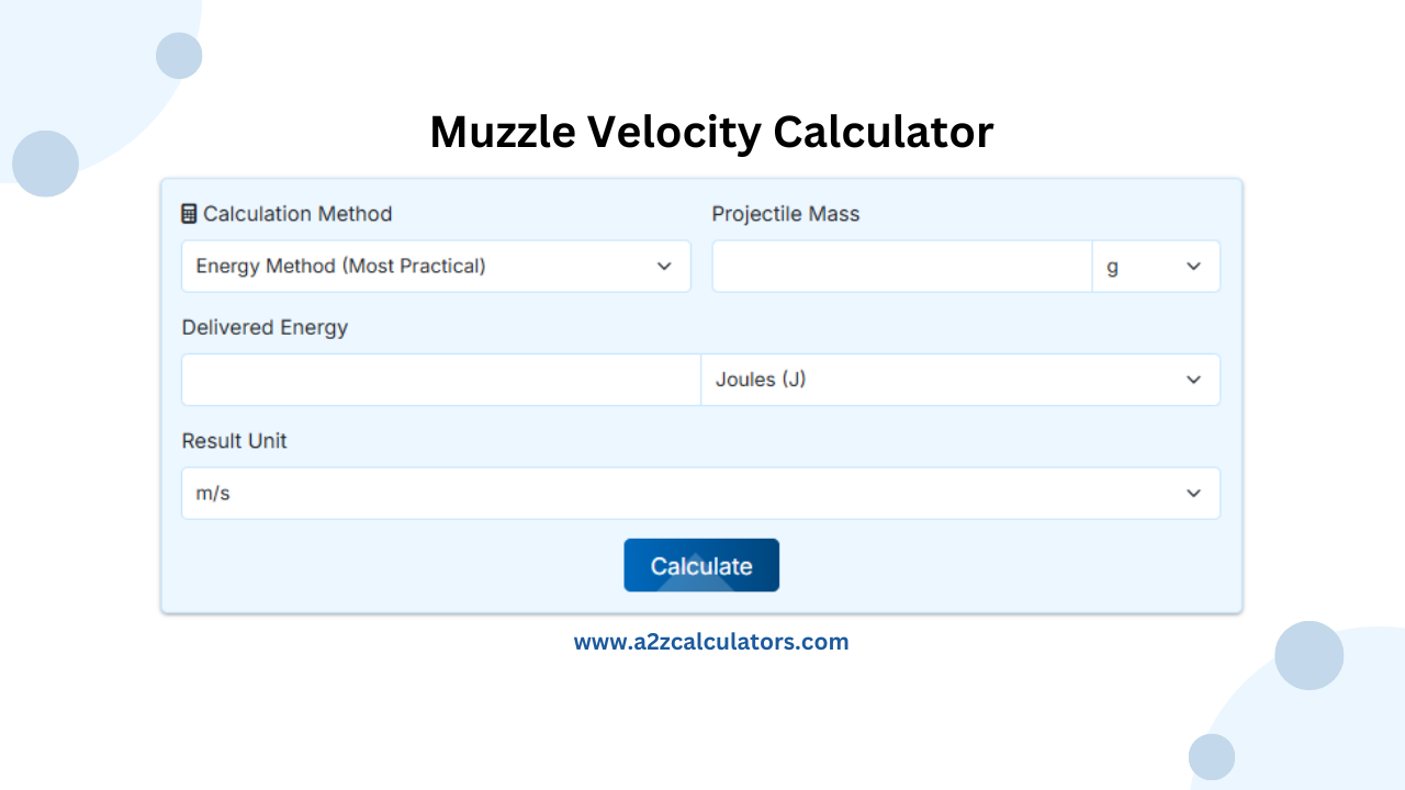 Muzzle Velocity Calculator