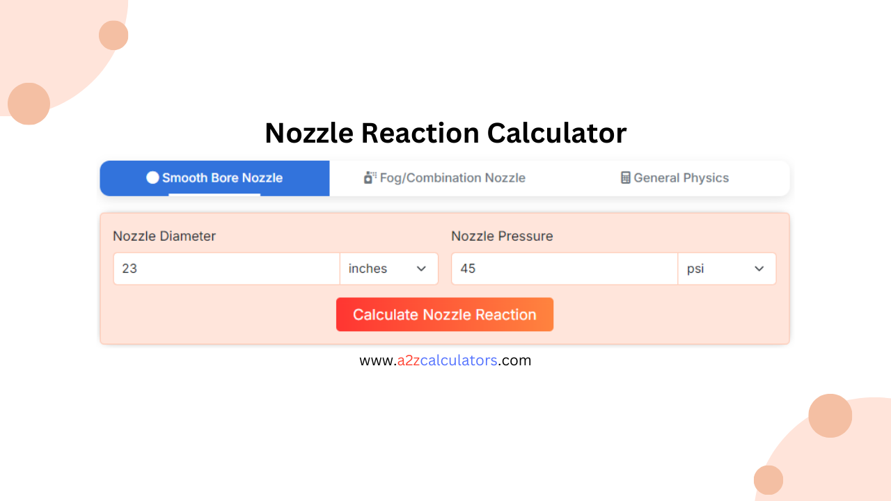 Nozzle Reaction Calculator