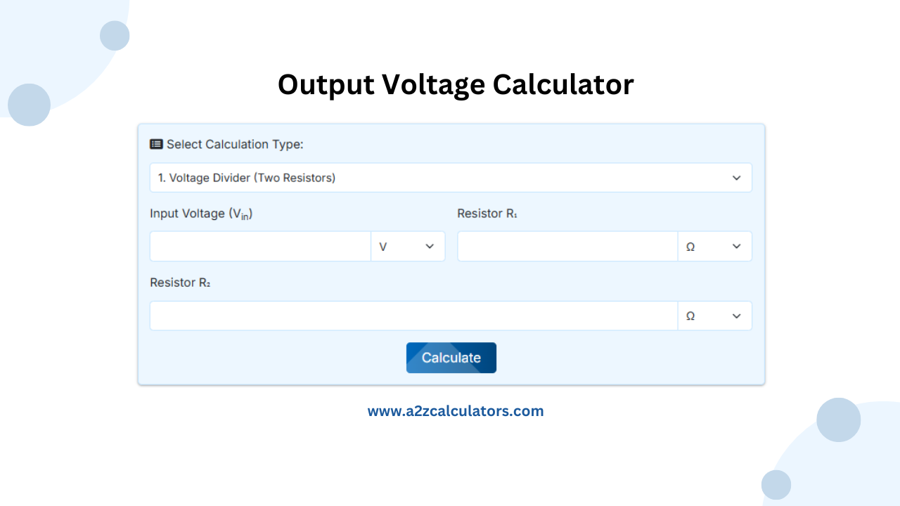 Output Voltage Calculator
