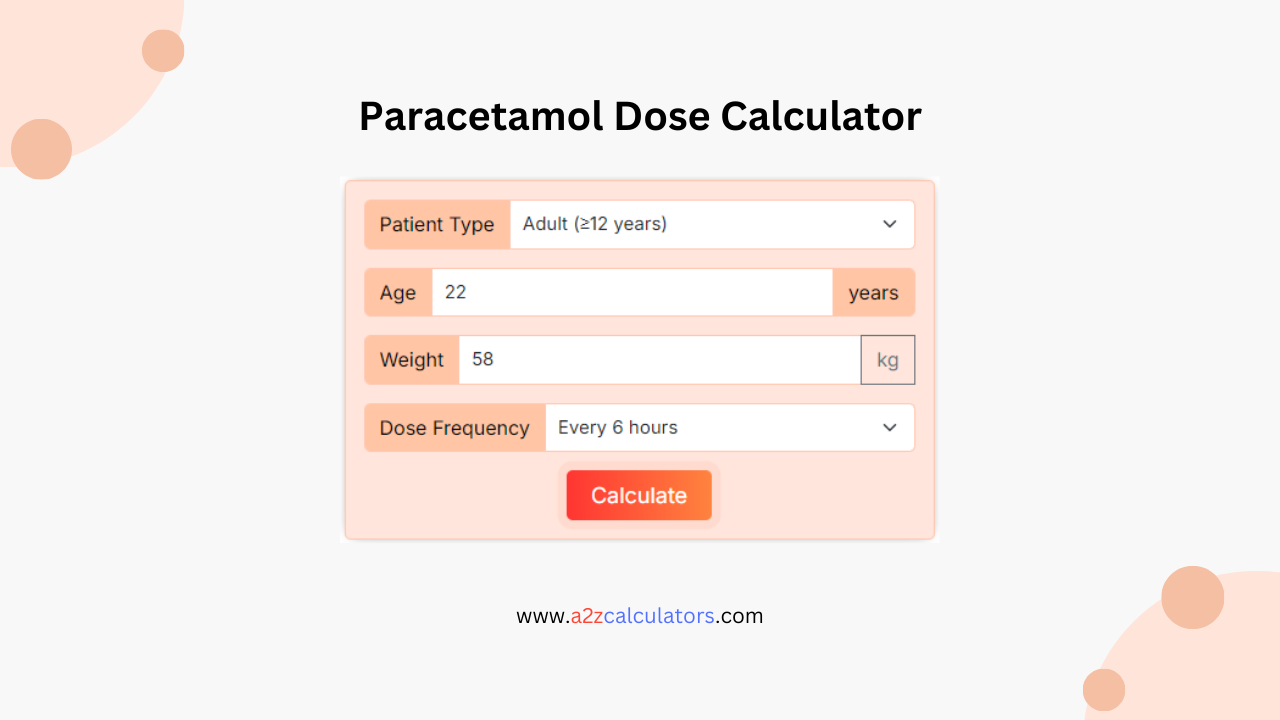 Paracetamol Dose Calculator