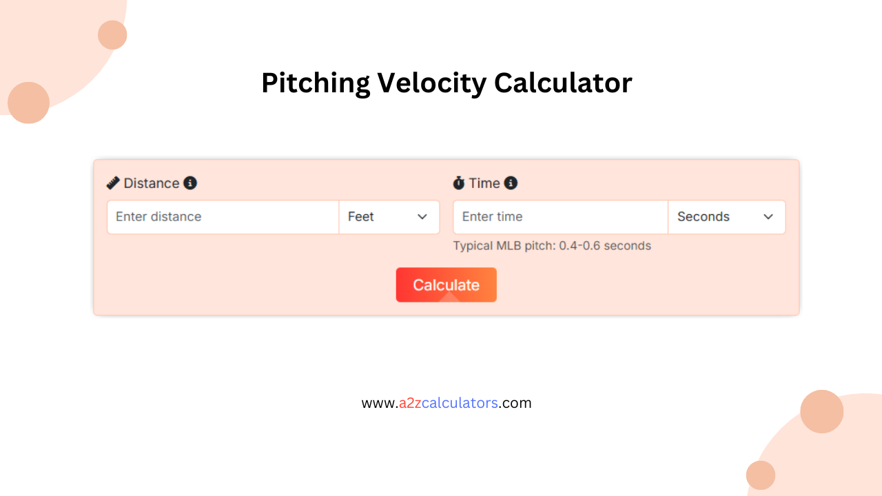 Pitching Velocity Calculator