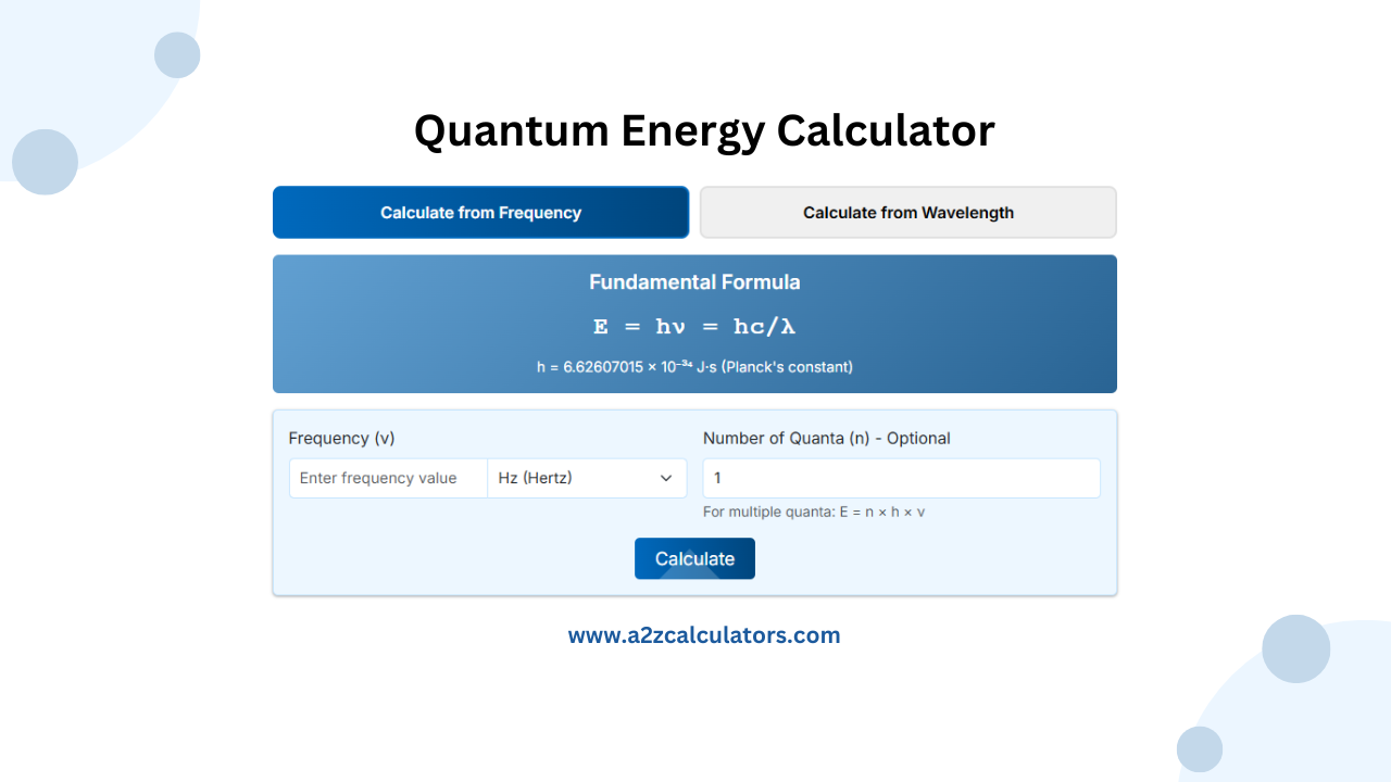 Quantum Energy Calculator