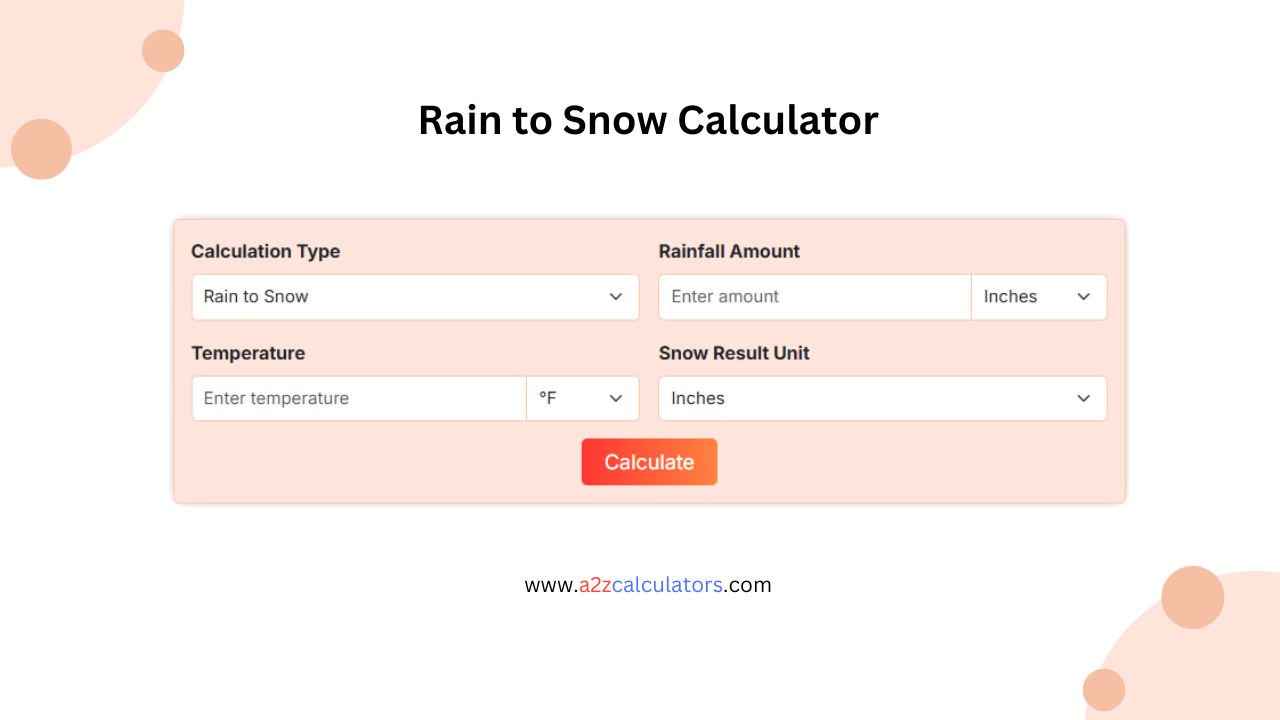 Rain to Snow Calculator