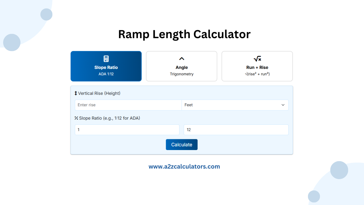 Ramp Length Calculator