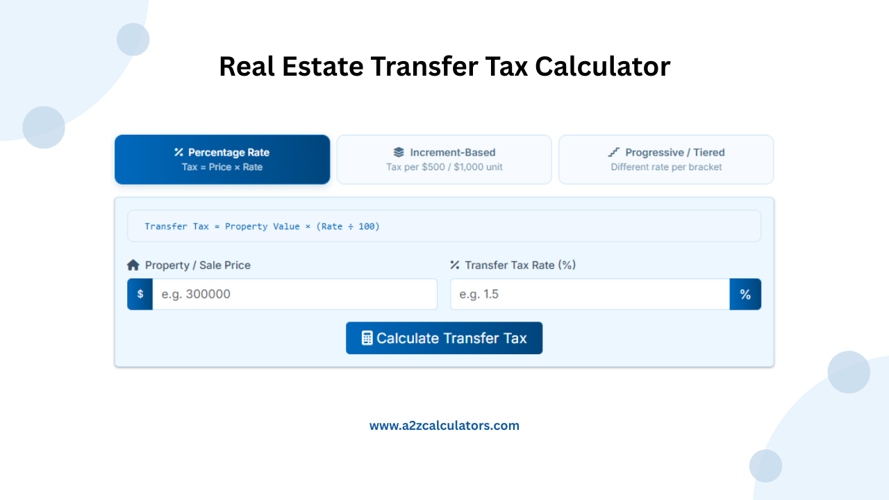 Real Estate Transfer Tax Calculator