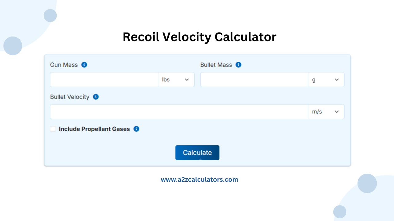Recoil Velocity Calculator