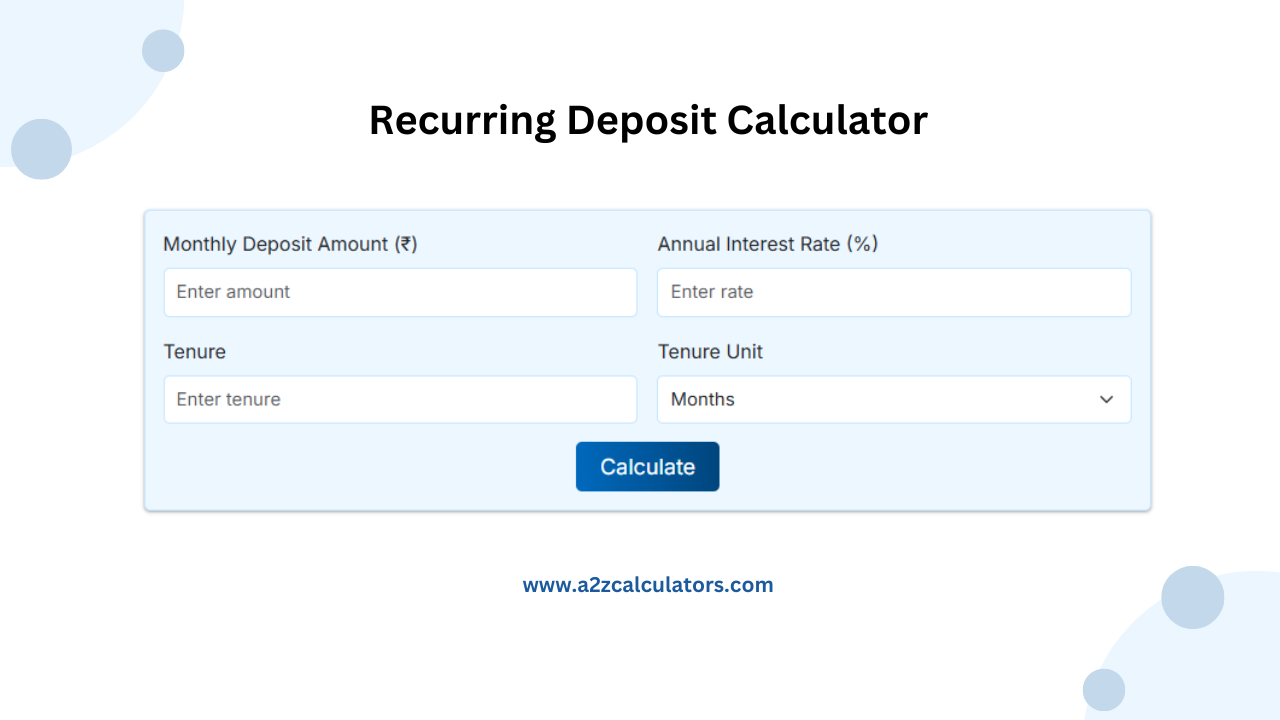 Recurring Deposit Calculator