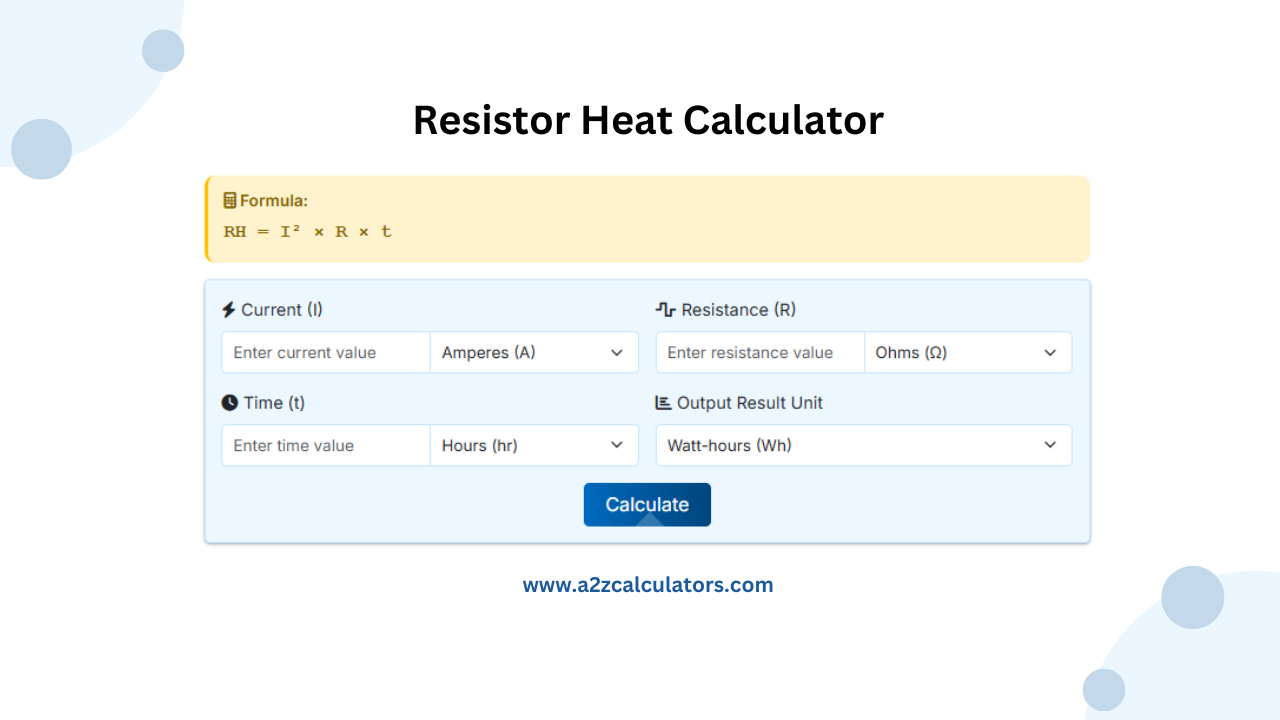 Resistor Heat Calculator