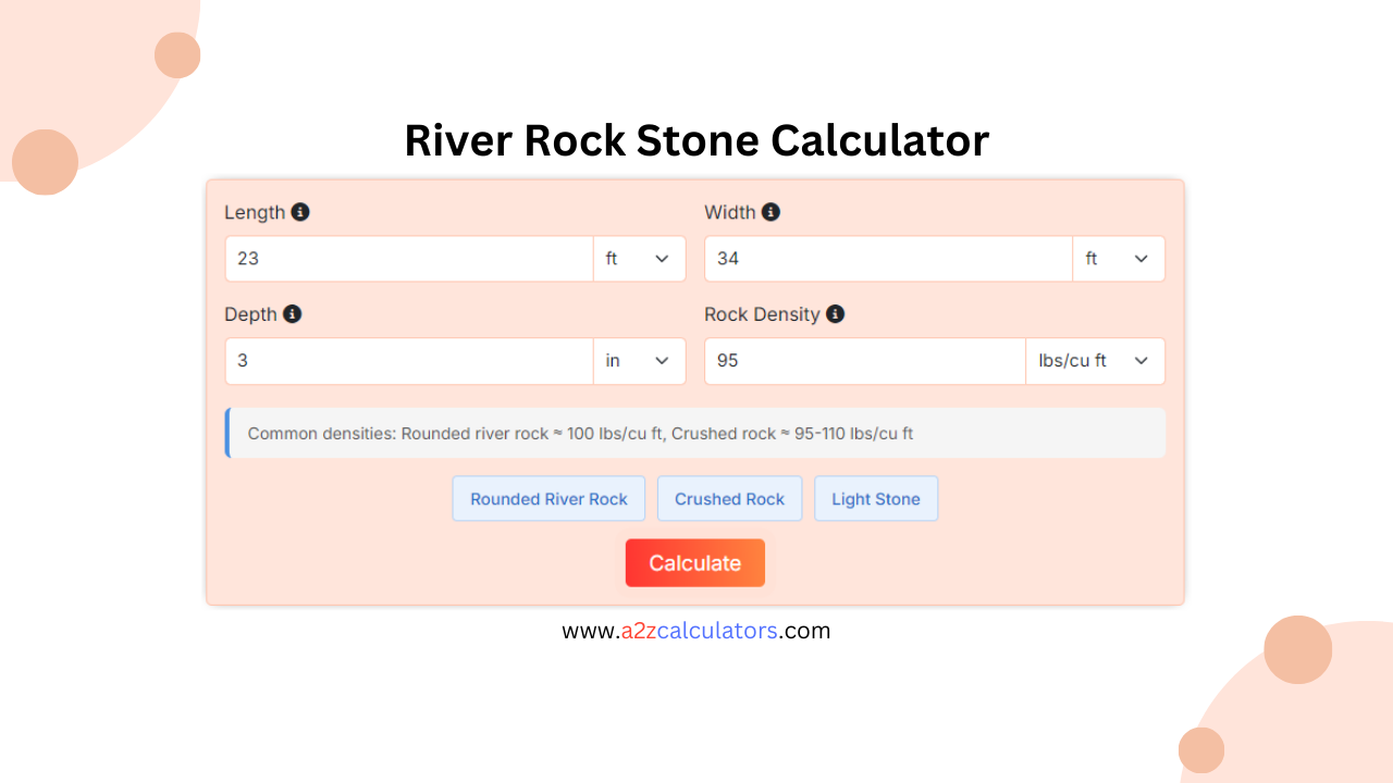 River Rock Stone Calculator