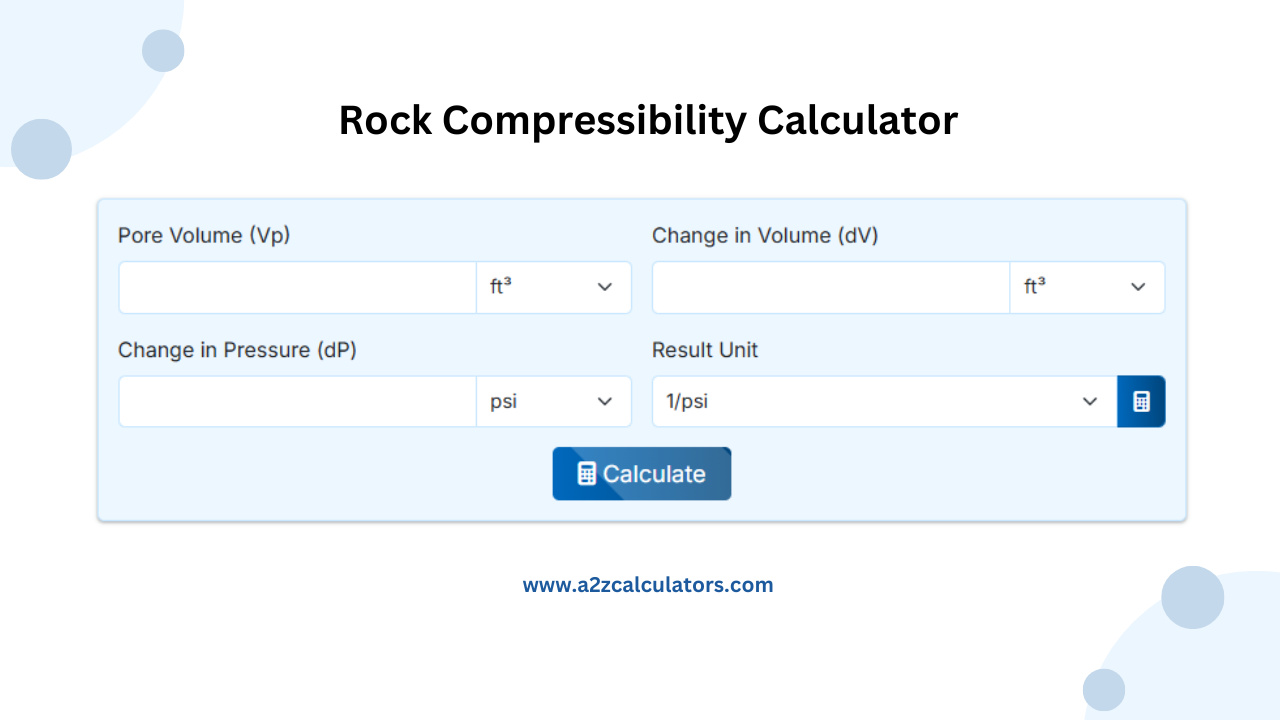 Rock Compressibility Calculator