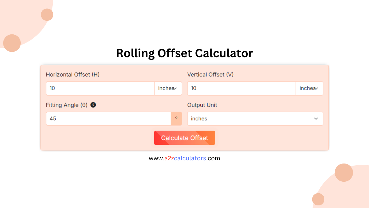 Rolling Offset Calculator
