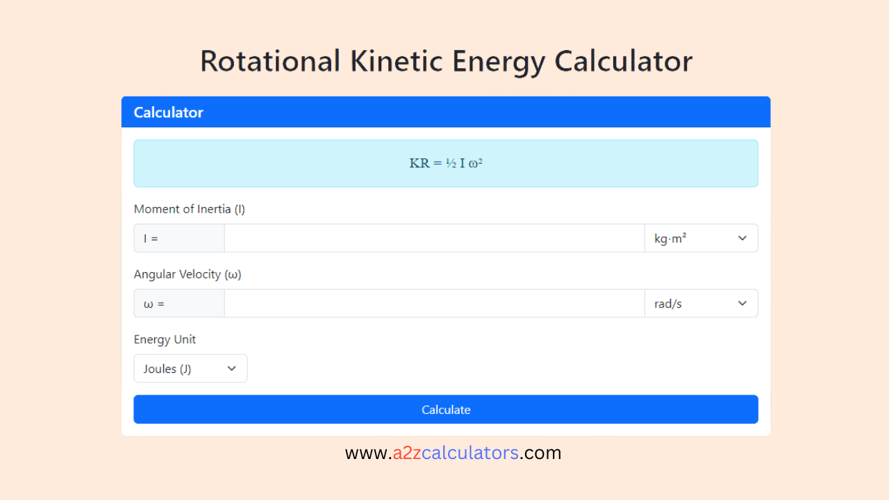 Rotational Kinetic Energy Calculator