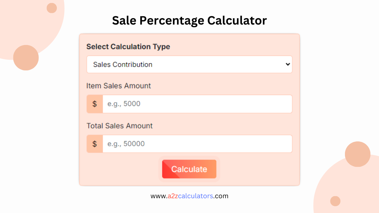 Sale Percentage Calculator