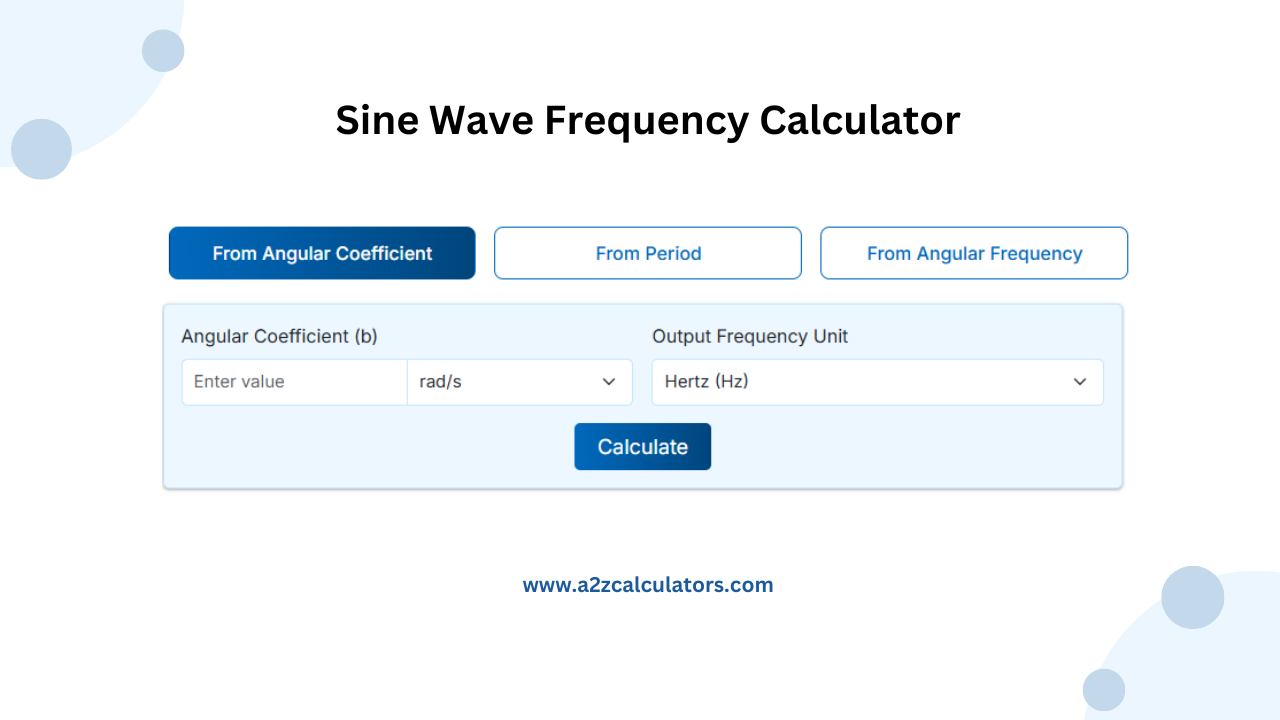 Sine Wave Frequency Calculator