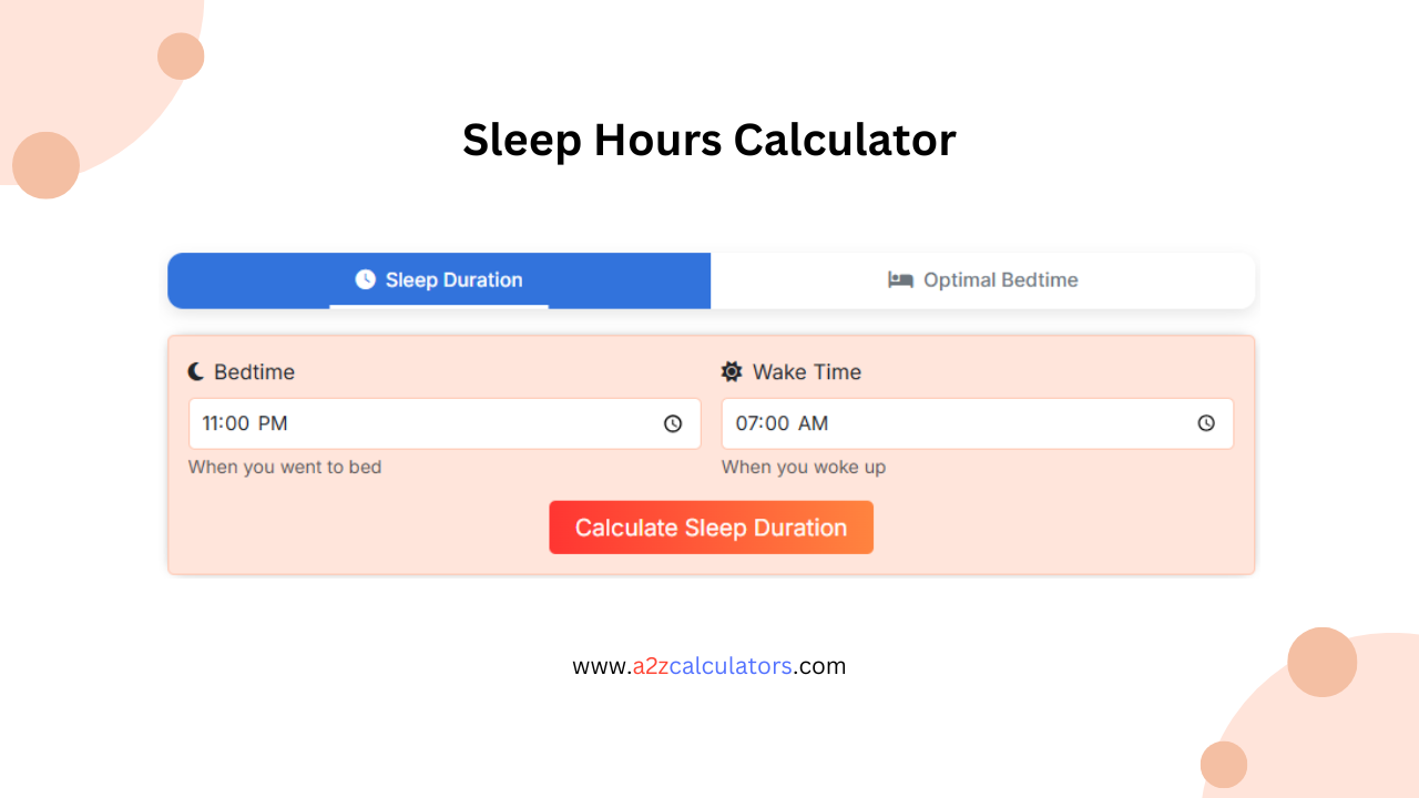 Sleep Hours Calculator