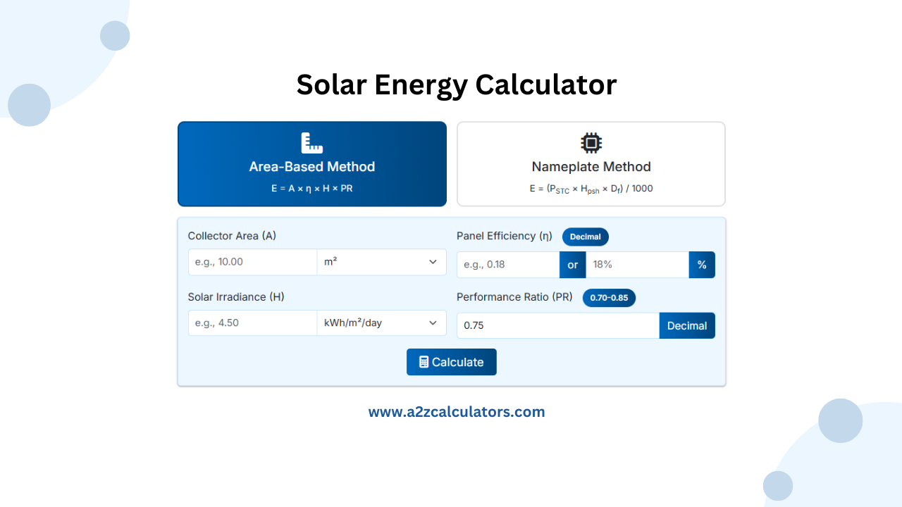 Solar Energy Calculator