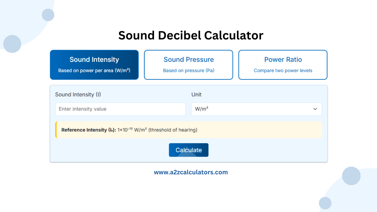 Sound Decibel Calculator