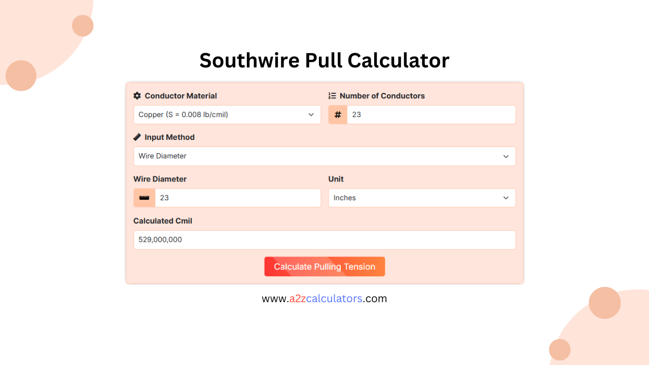 Southwire Pull Calculator