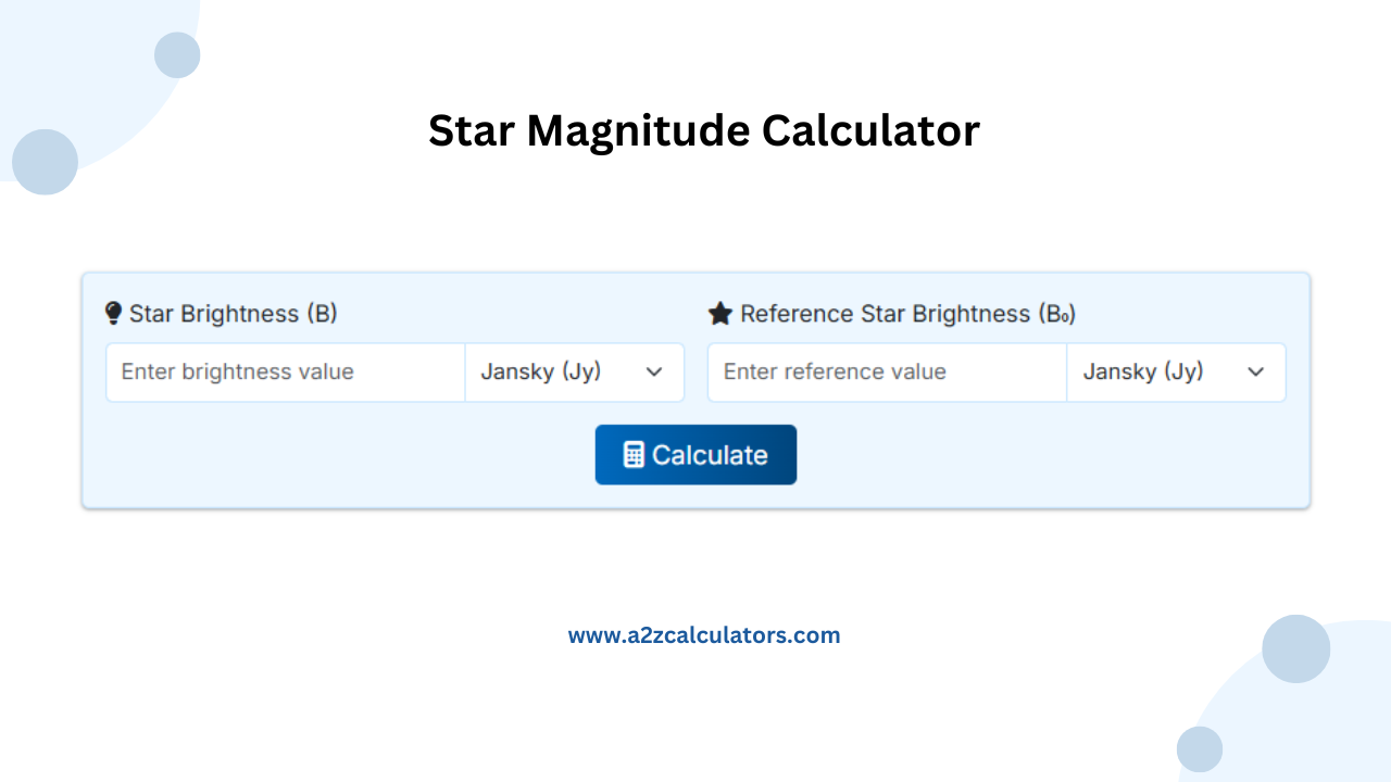 Star Magnitude Calculator