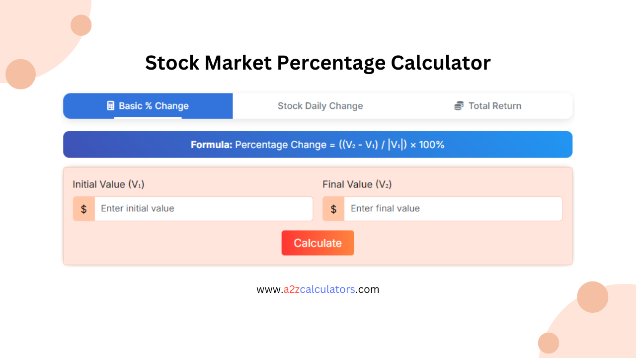 Stock Market Percentage Calculator