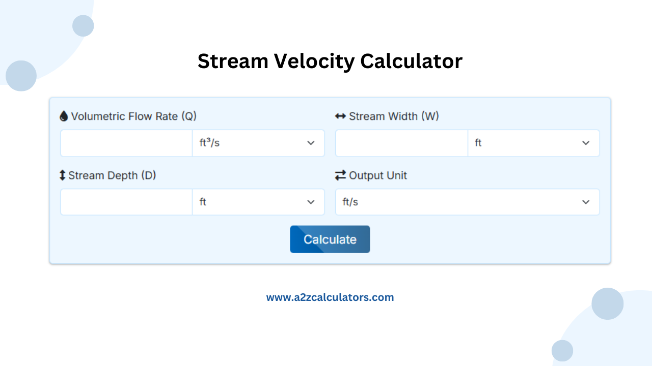 Stream Velocity Calculator