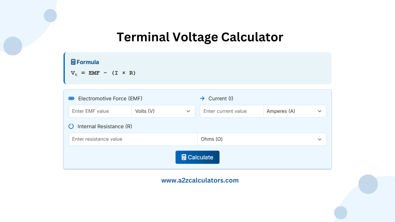 Terminal Voltage Calculator