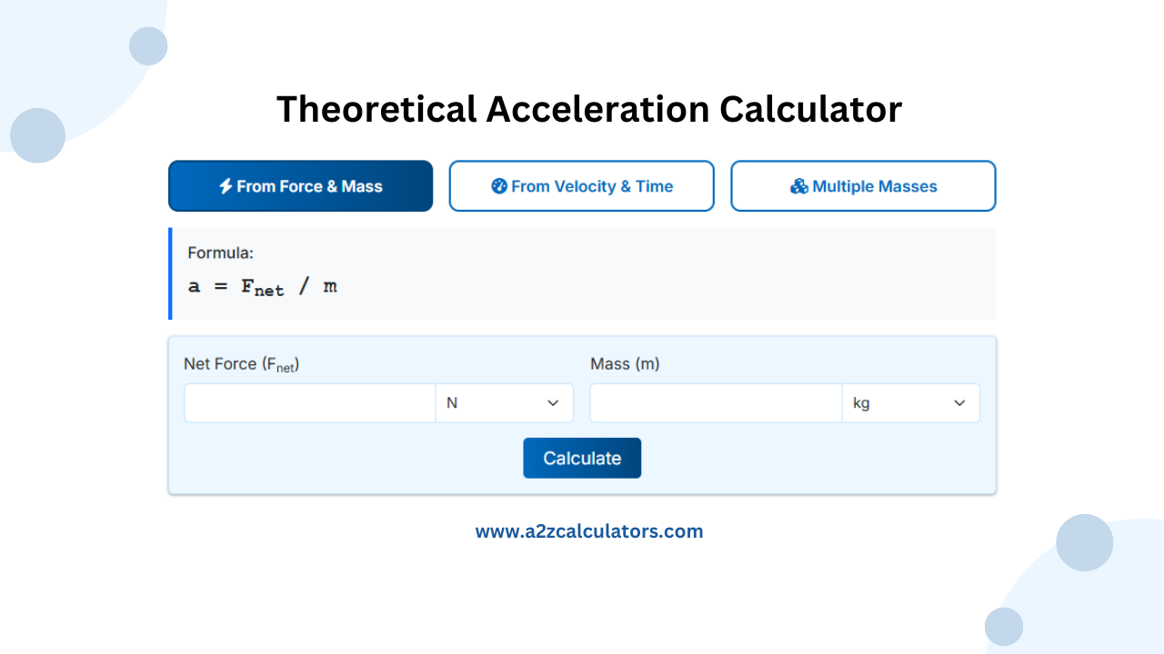Theoretical Acceleration Calculator