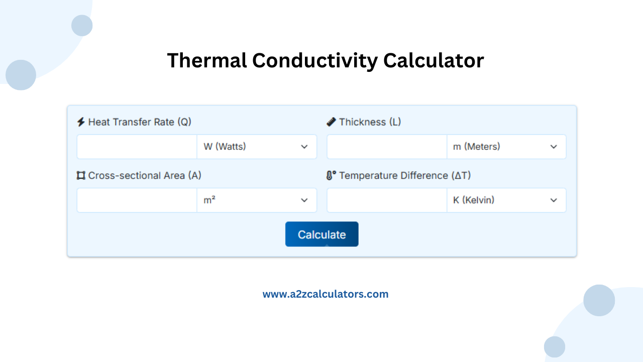 Thermal Conductivity Calculator