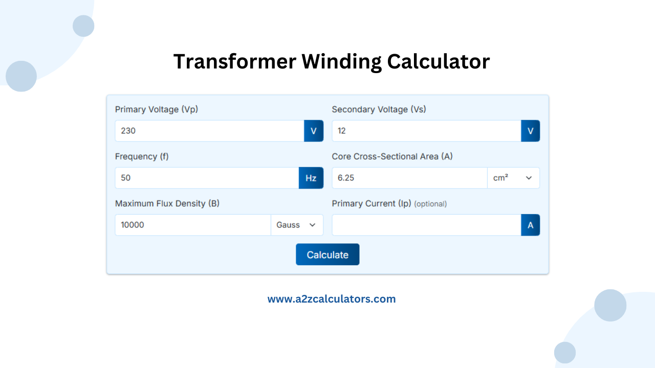 Transformer Winding Calculator