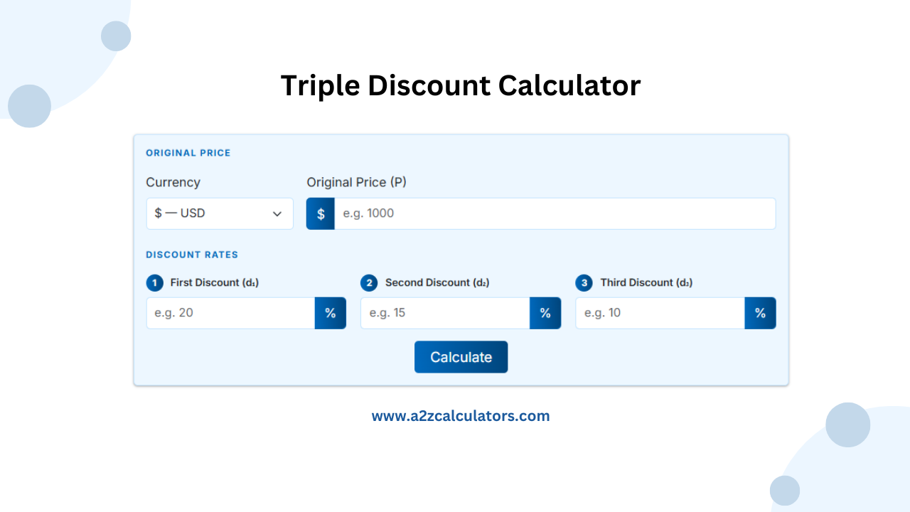 Triple Discount Calculator