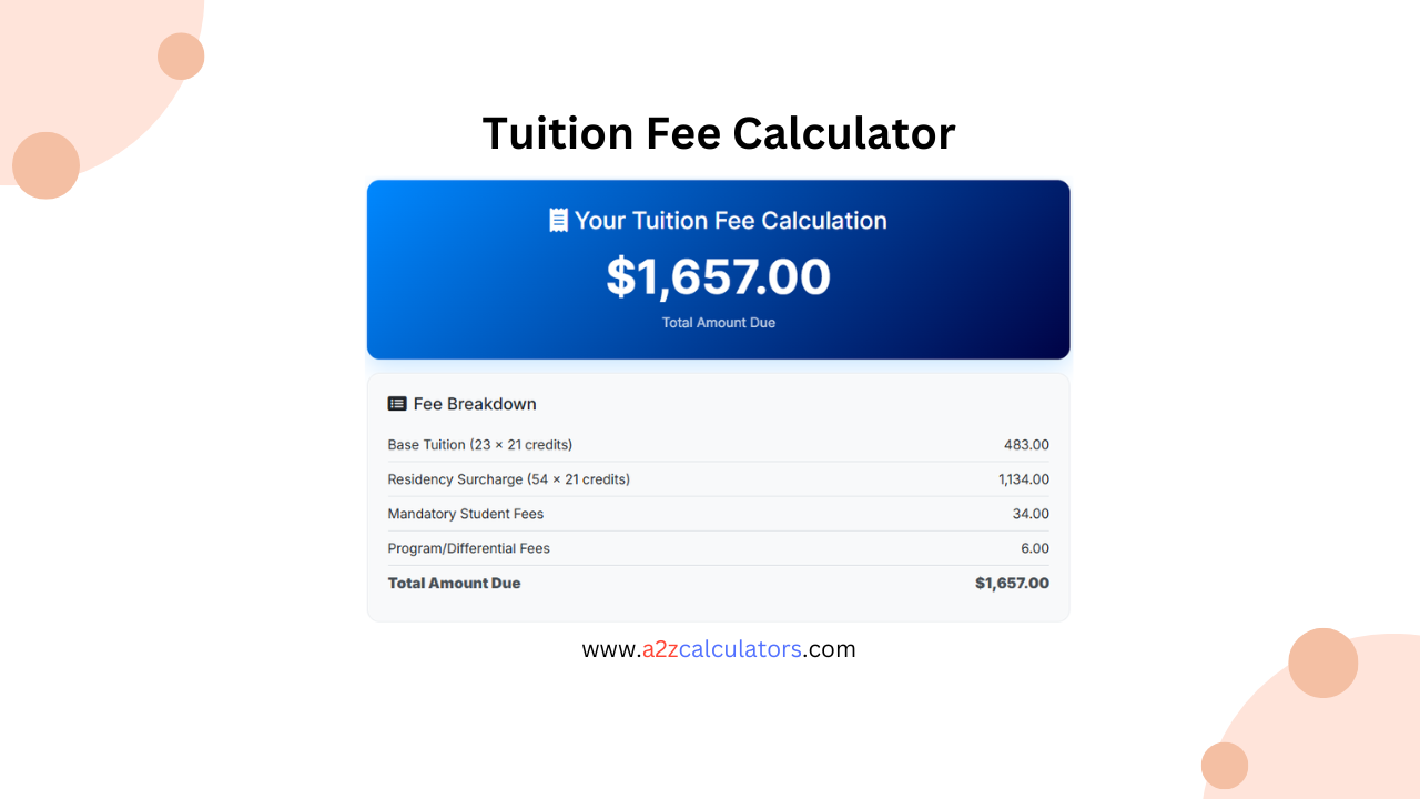 Tuition Fee Calculator