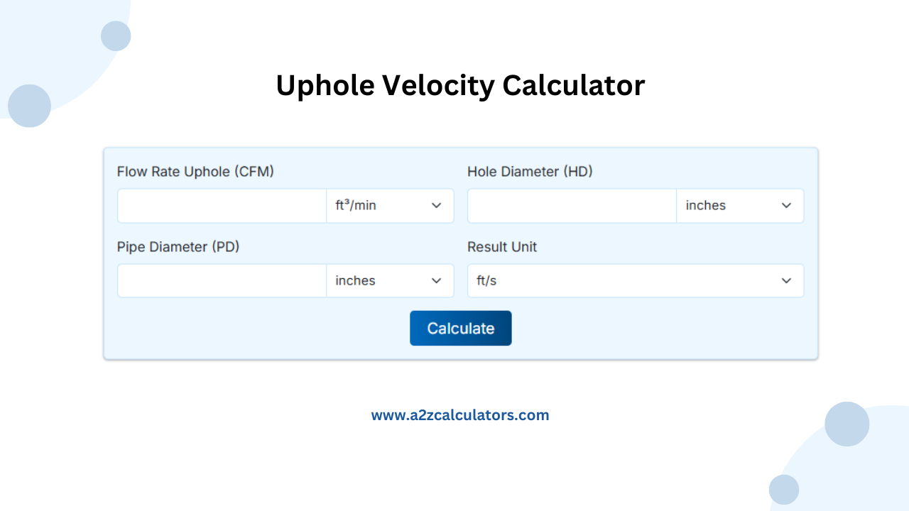 Uphole Velocity Calculator