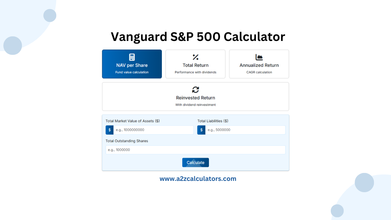 Vanguard S&P 500 Calculator