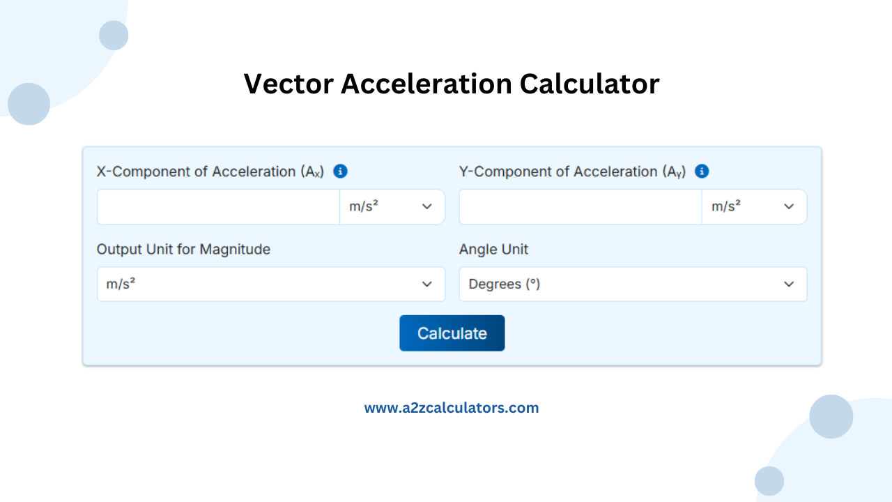 Vector Acceleration Calculator