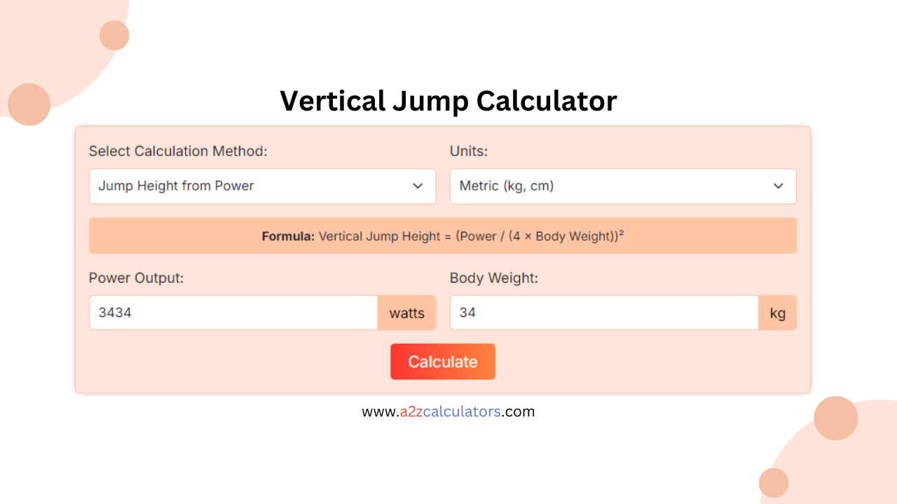 Vertical Jump Calculator