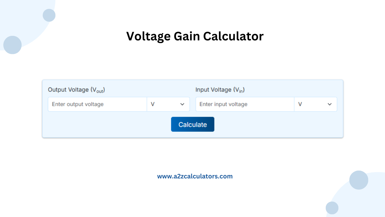 Voltage Gain Calculator