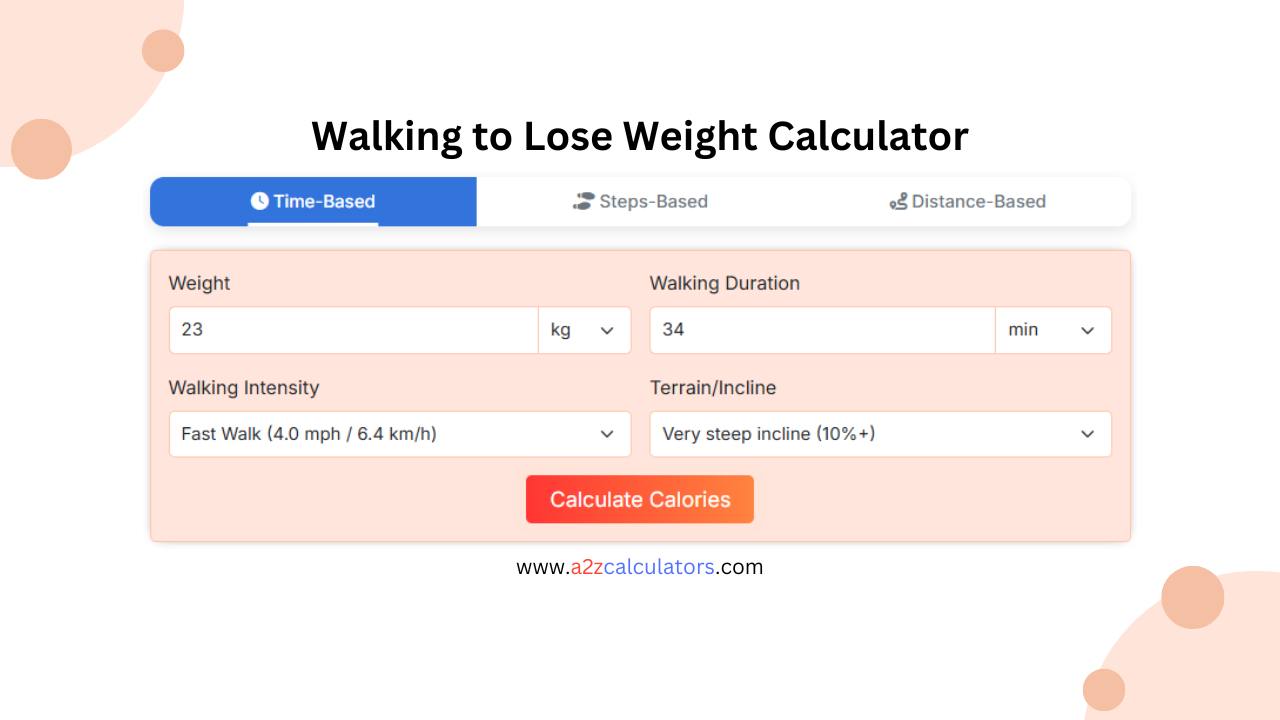Walking to Lose Weight Calculator